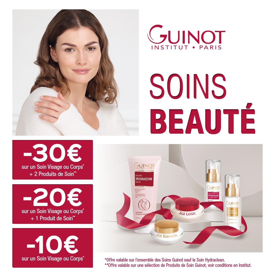 Offres Beauté d’Hiver Guinot – Soins visage & corps à prix doux